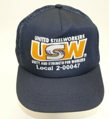 Vintage Image Pointe United Steel Workers USW Baseball Cap Hat Local 2 ...