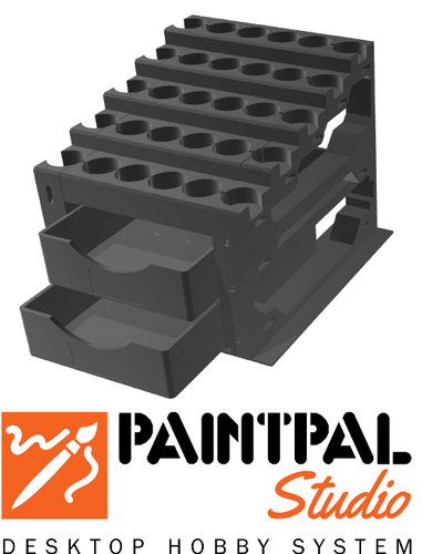 PaintPal Studio: The modular Vallejo paint stand - Black | eBay
