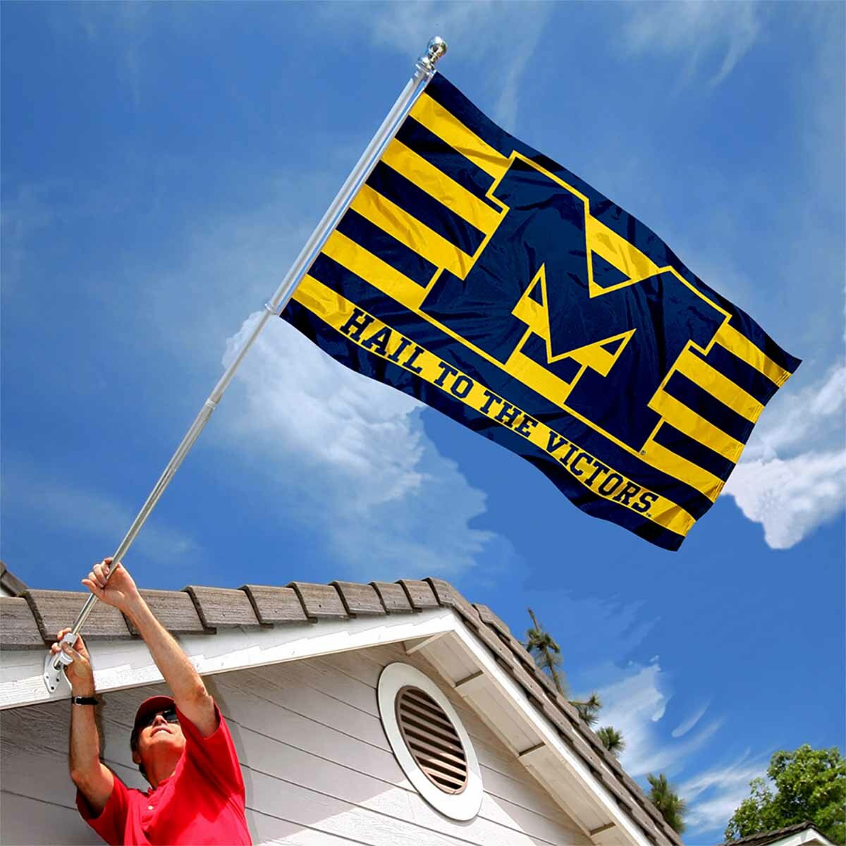Michigan Team University Wolverines Hail to the Victors Large Logo ...