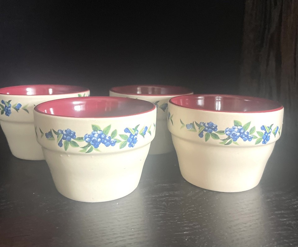 4 Small Ceramic Flower Pots Matching | eBay