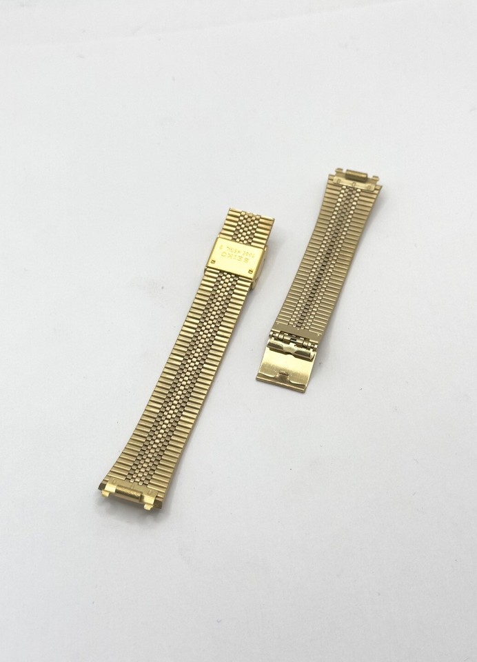 Seiko NOS Vintage G1328 18mm x 15mm Gold Plated Base Metal Watch ...