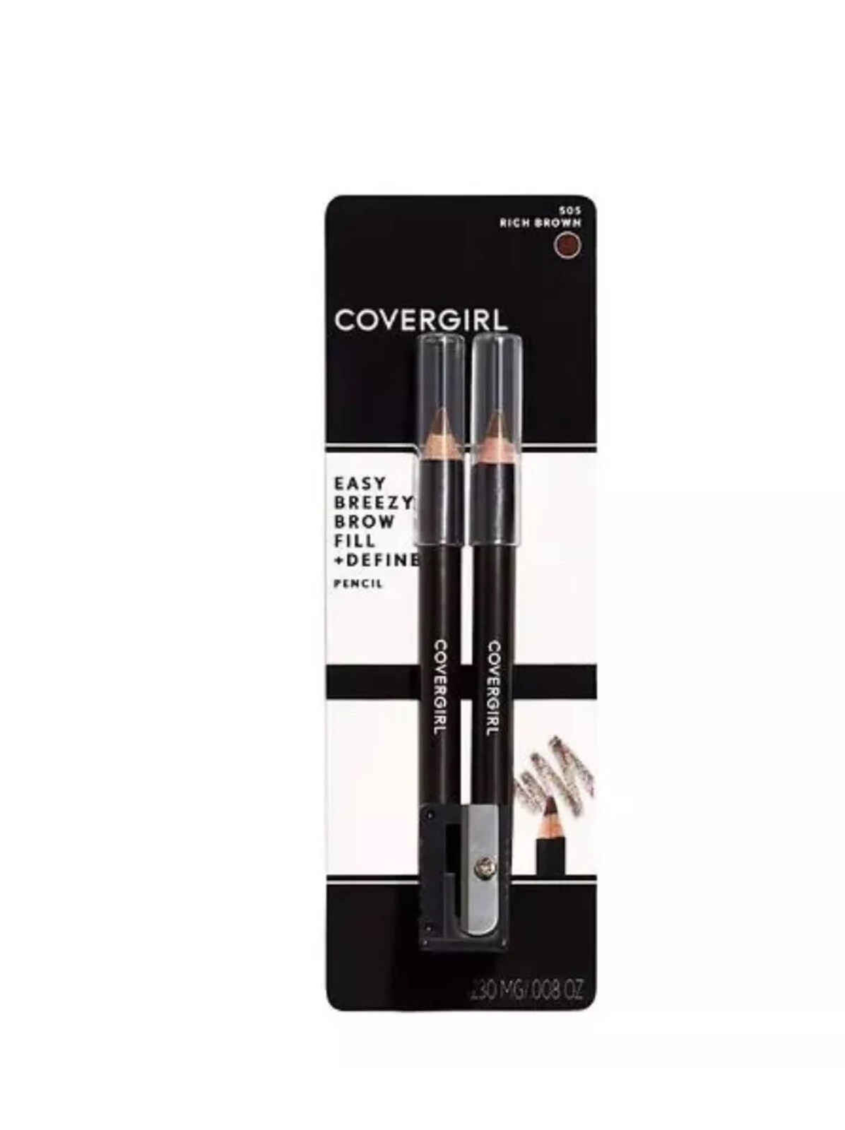 CoverGirl Easy Breezy Brow Fill + Define Pencils 505 Rich Brown ...