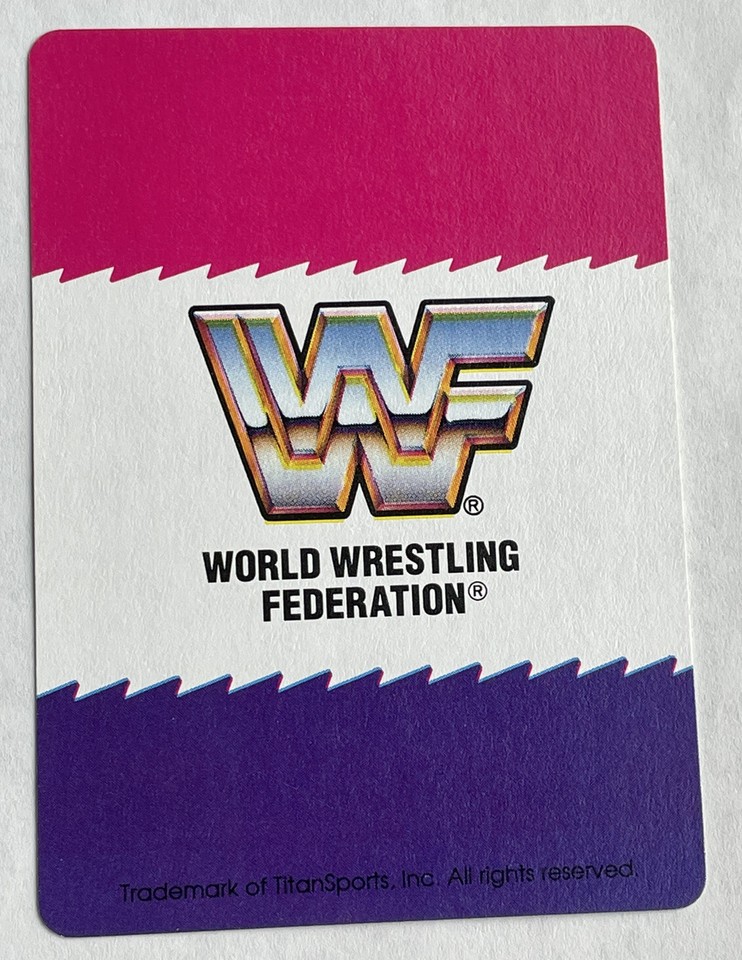 1991 WWF Titan Sports ULTIMATE WARRIOR Jack J of Diamonds Playing Card ...