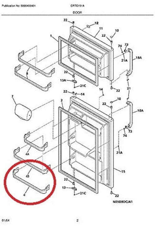Bottom Door Rack White Compatible w/ Frigidaire Refrigerator AP3214801 ...