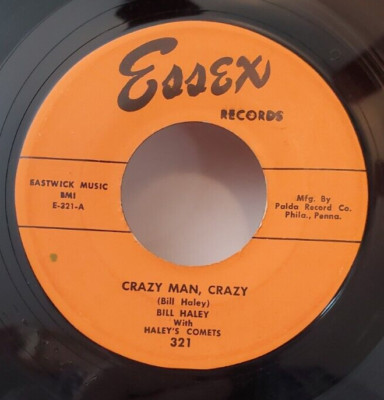 BILL Haley with Haley's Comets CRAZY MAN CRAZY (ROCKABILLY 45) #321 ...