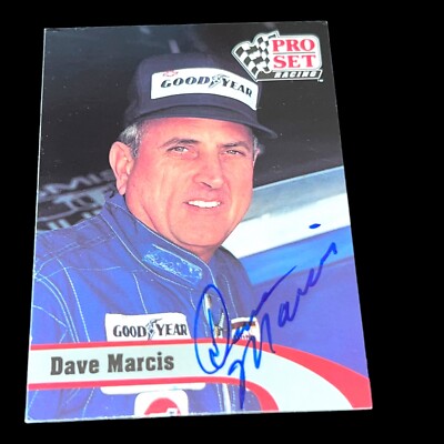 Dave Marcis VINTAGE autographed NASCAR card 1992 PRO SET GOOD YEAR ...