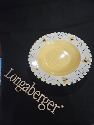 Longaberger 2008 Bee Pasta Dish - RARE - Made in USA - Vitrified ...