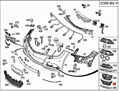 Genuine MERCEDES BBDC S204 W204 Ventilation grille 2048850753 | eBay