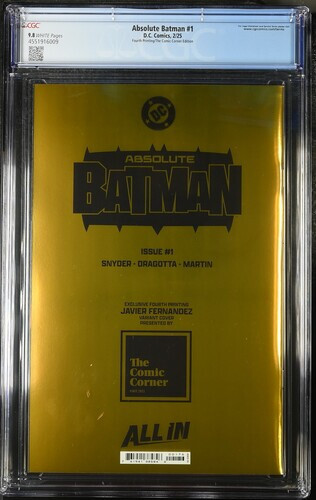 Absolute Batman #1 CGC 9.8 Akira Homage (4 BOOK SET) NEW 52 REPRINT | eBay