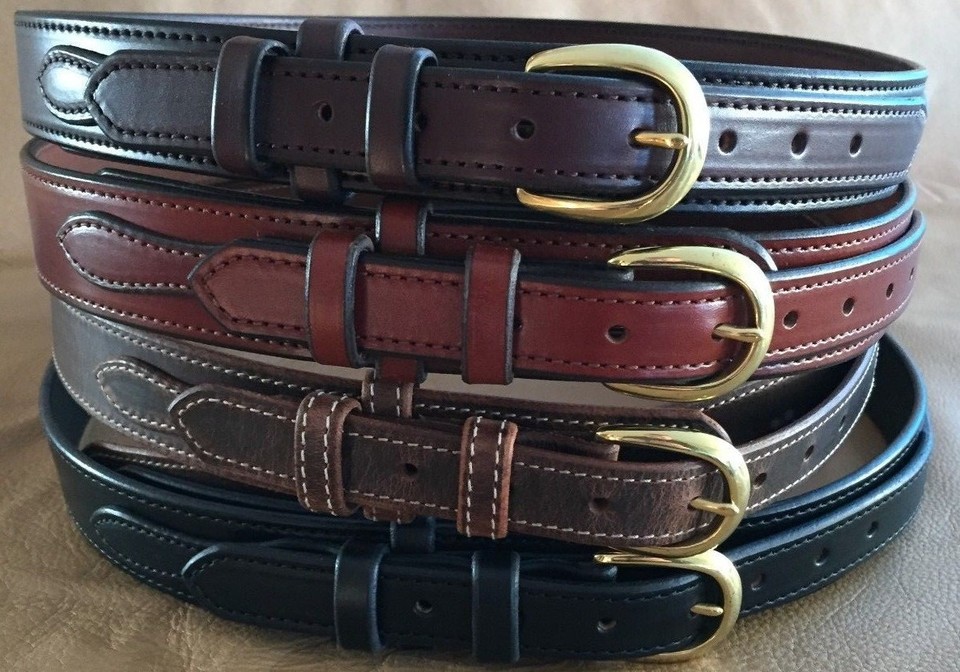 1-1/2 AMISH HANDMADE WESTERN COWBOY TEXAS RANGER STYLE LEATHER BELT 1.5 ...
