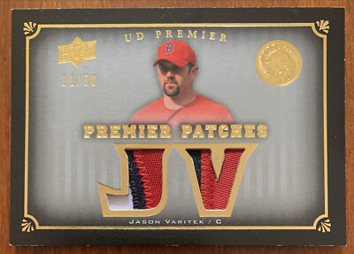 Jason VARITEK🔥2008 UD Premier Patches Jersey Patch Relics #PP2-JV 1/50 ...