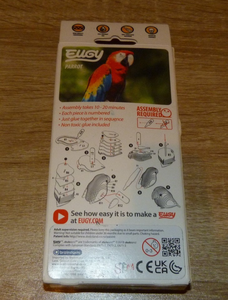 EUGY Parrot 3D Craft Cardboard Model Kit #023 | eBay UK