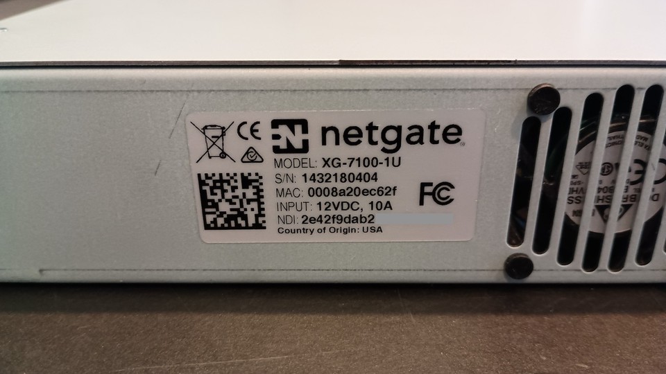Netgate XG-7100-1U 8GB pfSense+ Plus Network Security Firewall VPN ...