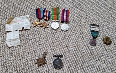 Collection Of WW1 , WW2 Medals Plus WW2 Badge & Driving Medal Over 50 ...