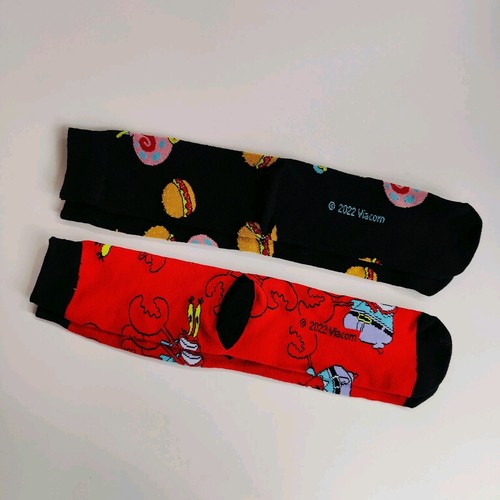 Socks 2 Pairs: Mr Crab & Gary (SpongeBob Characters) 2022 Viacom ...