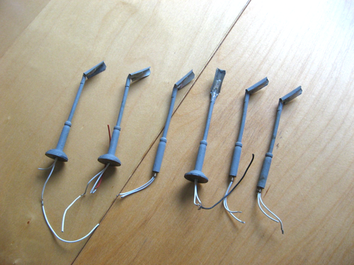 6 oo gauge yard lights with diodes for oo gauge model railway - brass ...