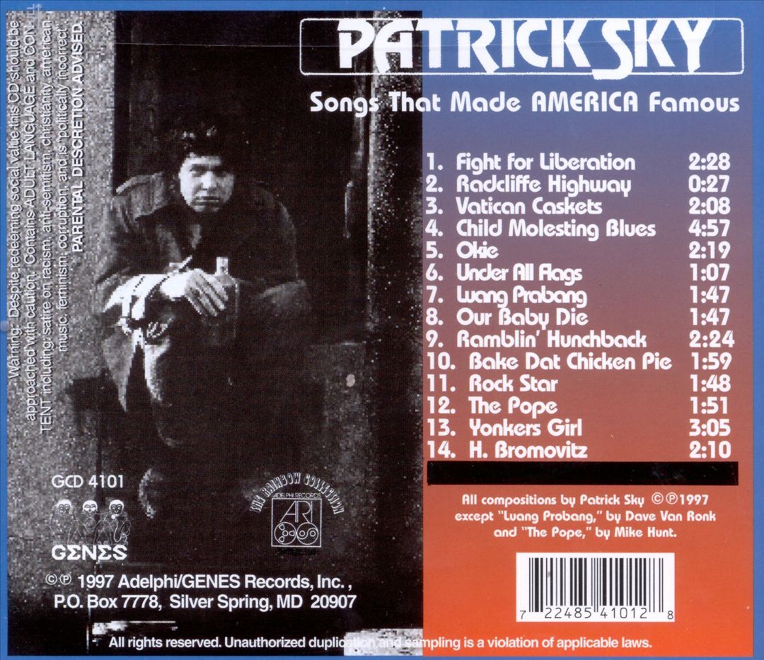 PATRICK SKY SONGS THAT MADE AMERICA FAMOUS NEW CD 722485410128| eBay