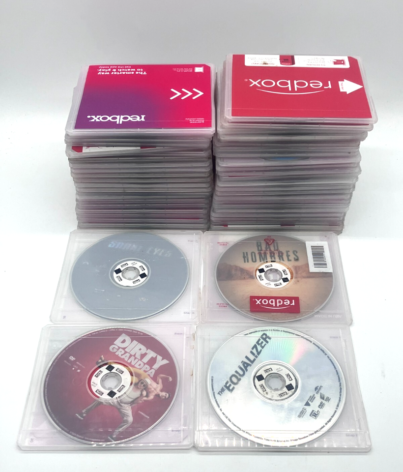 Redbox Mixed DVD Movie Lot of 50 with Cases - No Duplicates | eBay