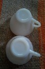 Vintage Punch Cups, Set Of 2 White Milk Glass, Anchor Hocking Patterns ...