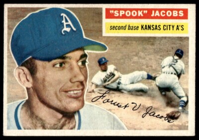 1956 Topps Spook Jacobs EX-EX/MT Kansas City Athletics #151 | eBay