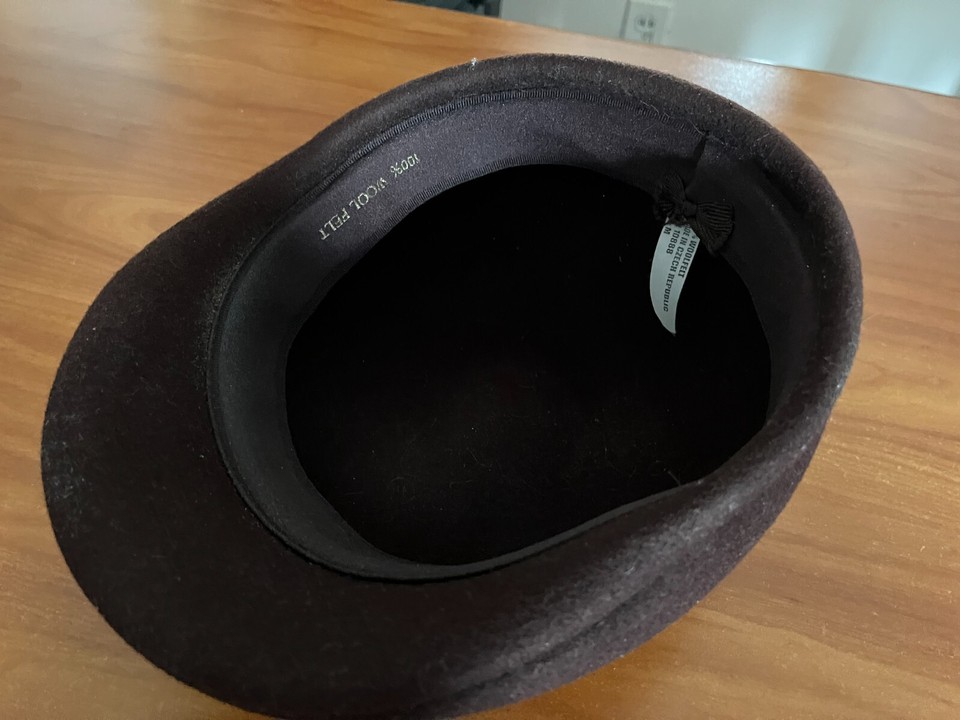 STETSON CUFFLEY VINTAGE Cap Men's Brown Wool Felt Drivers Medium Darker ...