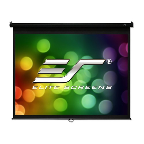 Elite Screens Manual B 125" 1:1 Manual Pull Down Projector Screen with ...