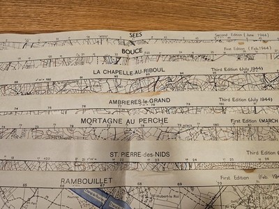 8x Original WWII Normandy Maps 1944 - GSGS 4347 - Falaise Pocket ...