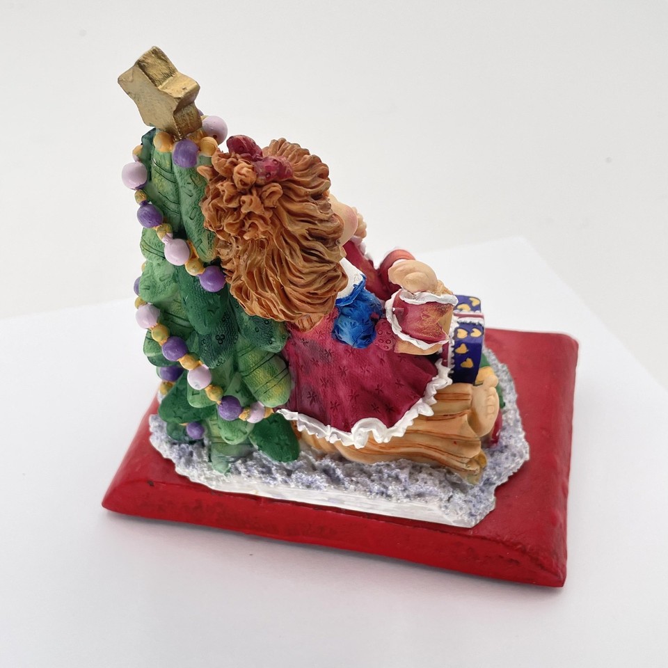 Christmas Stocking Holder Mantel Hook Resin Girl Tree Cat Present ...