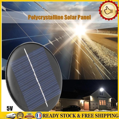 2x 0.28W 5V Round Solar Panel DIY Battery Chargers Solar System Board ...