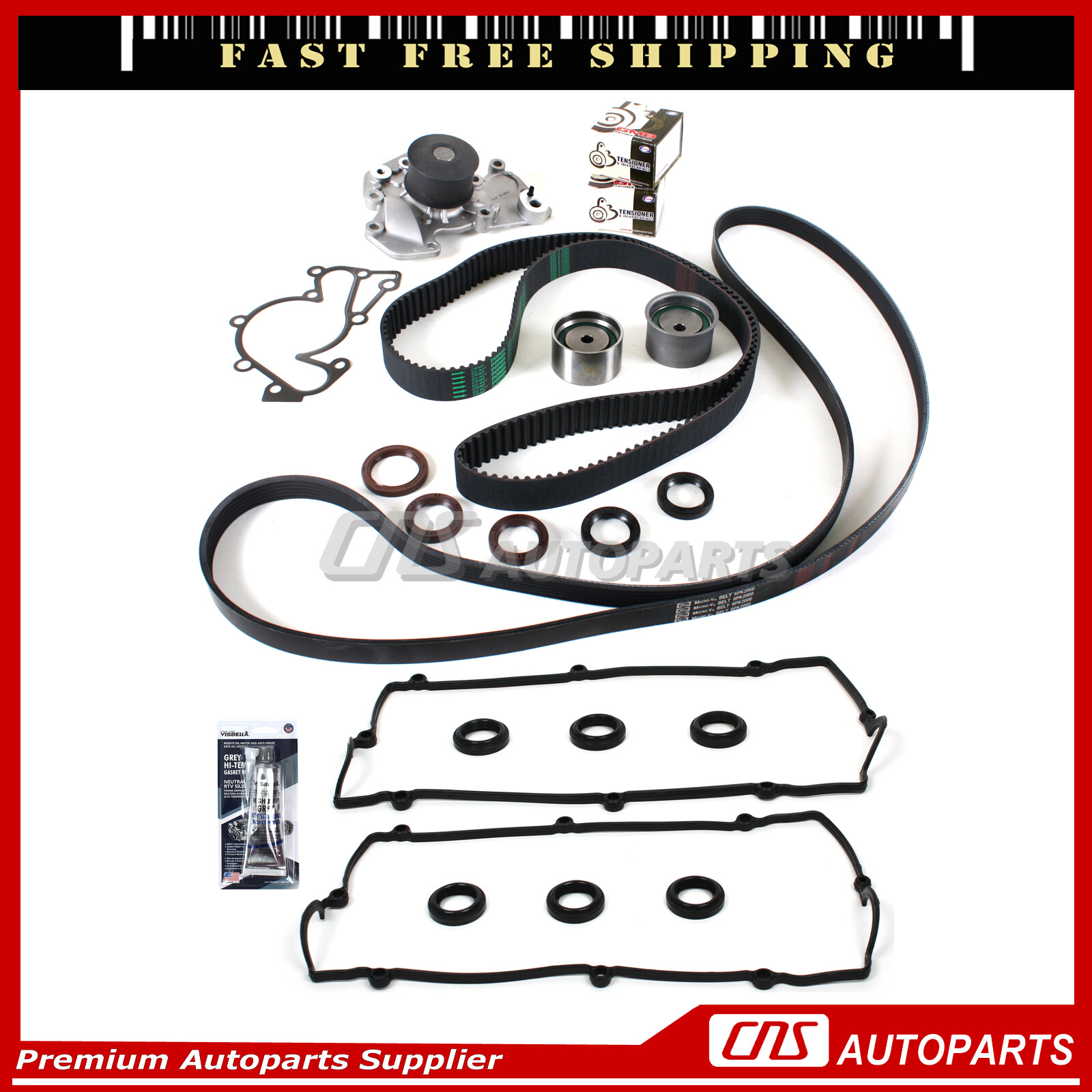 Fits HYUNDAI KIA 2.5 2.7 V6 DOHC G6BA TIMING BELT WATER PUMP VALVE ...