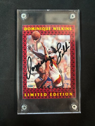 DOMINIQUE WILKINS 1992 SIGNED - Limited Edition Autograph Card w/ Fleer ...