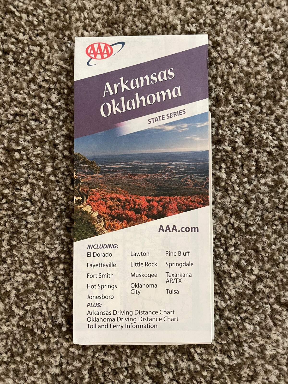 2008 Edition AAA Arkansas Oklahoma State Series Travel Road Map~Box G18 ...