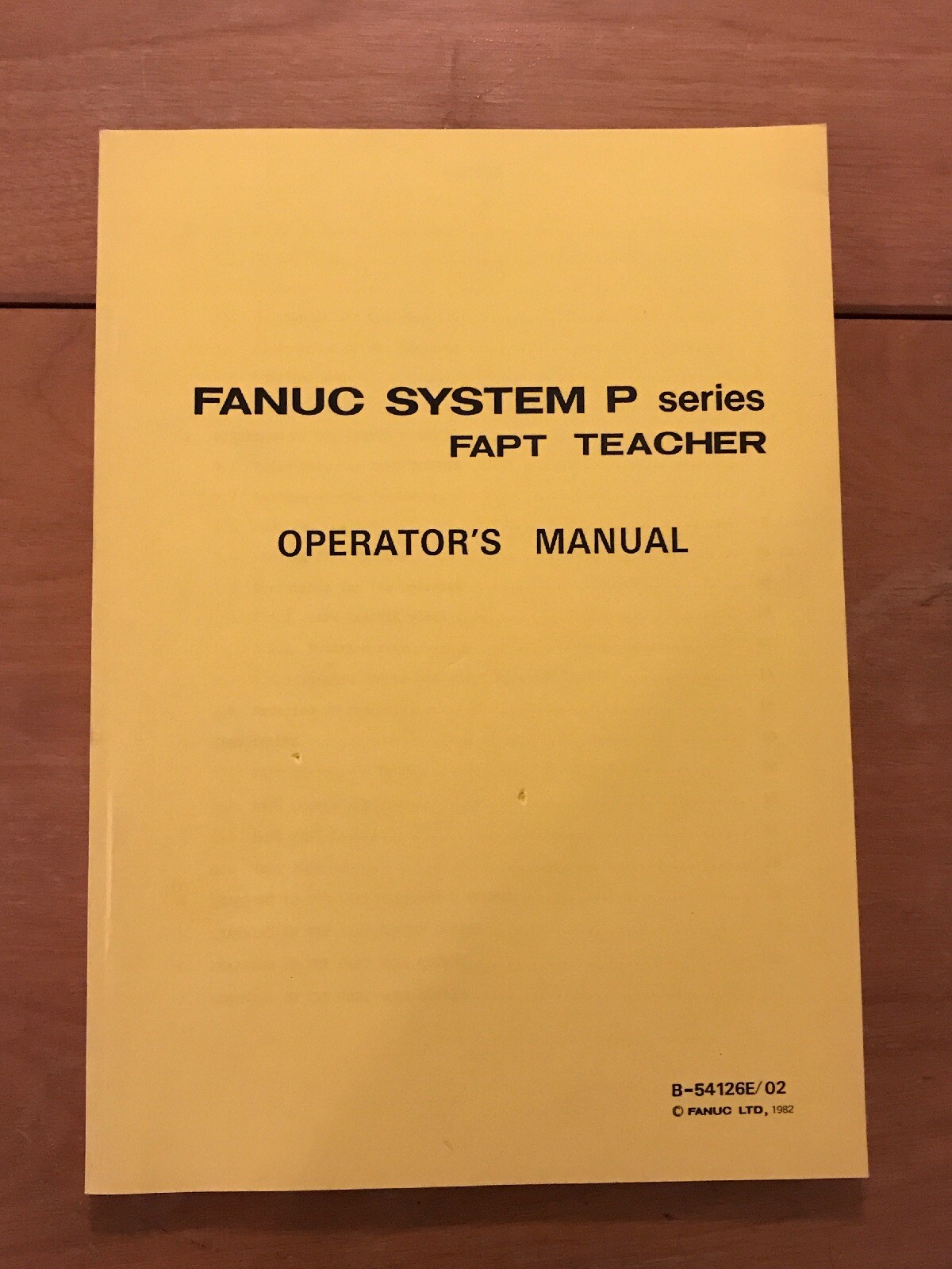 Fanuc System P Series FAPT TEACHER Operator Manual | eBay