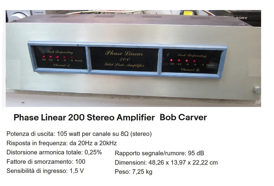 Phase Linear 200 Stereo Amplifier 2x100w by Bob Carver | eBay