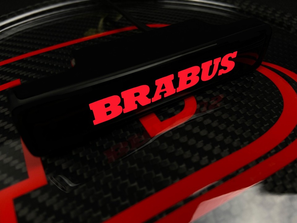 Mercedes red Brabus style illuminated grille LED badge emblem light G S ...