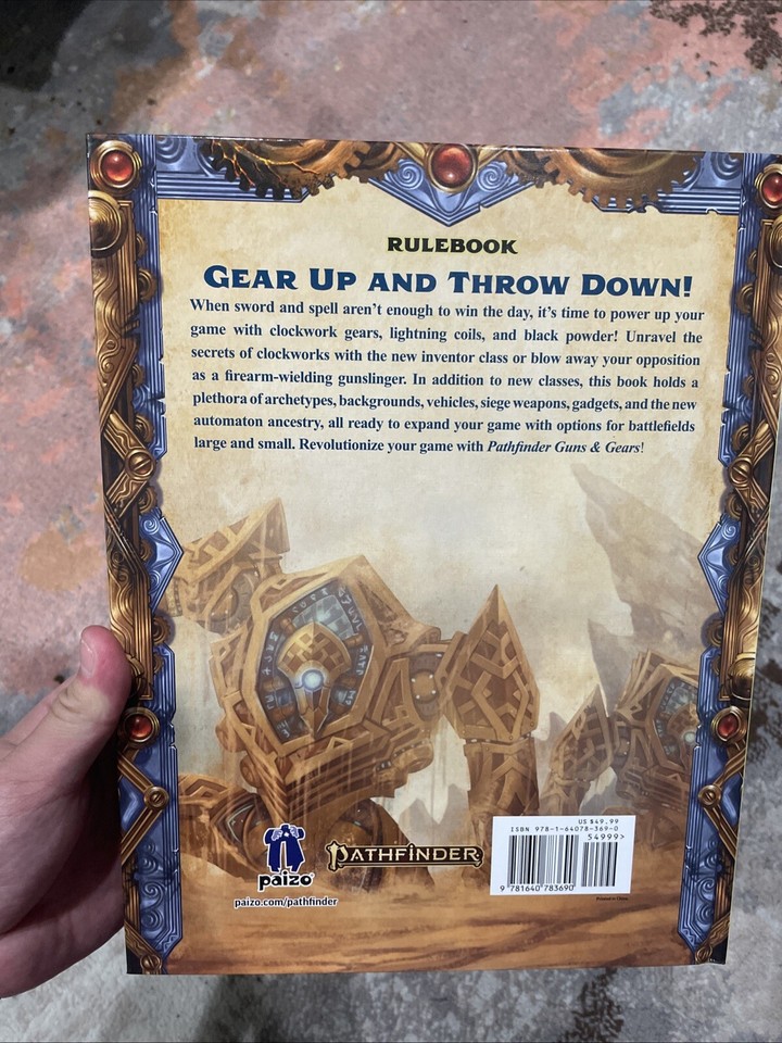 Pathfinder 2nd Edition: Guns and Gears - New | eBay