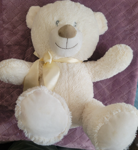 Animal Adventure Cream Teddy Bear Very Soft Plush Toy 14" with Sewn ...