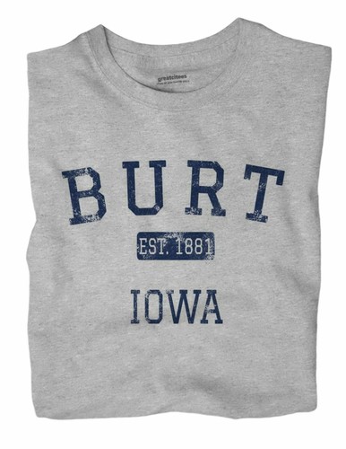 Burt Iowa IA T-Shirt EST | eBay