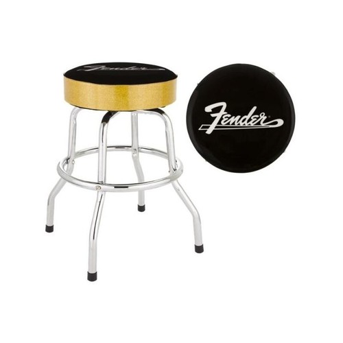 New In Box! FENDER 24 in. GOLD SPARKLE Barstool guitar bass seat stool ...