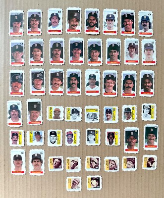 1983 Boston Herald Red Sox Baseball 50 Stamp Set Ted Yaz Fisk Rice ...