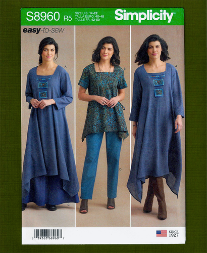 EASY Dress or Tunic, Skirt & Pants Sewing Pattern (Sizes 14-22 ...