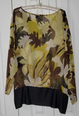 Antthony Originals Women Sheer top, 2X Multi-color scoop neck | eBay