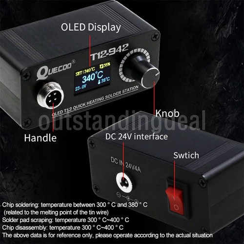 QUICKO T12-942 Mini OLED T12 Solder Station Kit with T12-K Tip & 907 Handle os67 | eBay