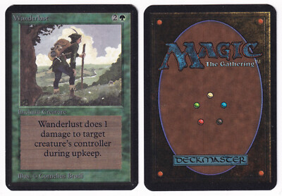 Wanderlust - Alpha - MTG - Misprint / Factory Ink Error (Dark Back) | eBay