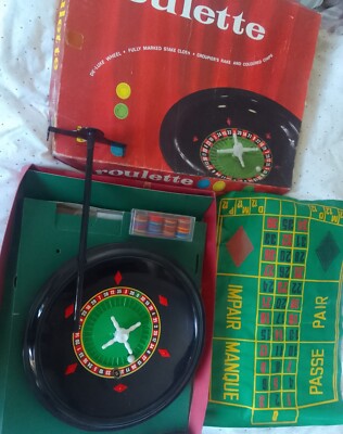 Vintage Old Early Used A Berwick Game Roulette Table Game Gambling Luck ...