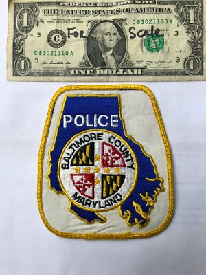 Baltimore County Police Patch pre-sewn Good Shape | eBay