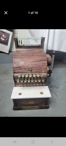 Antique National Model 717 Cash Register Great Patina Working Vintage ...