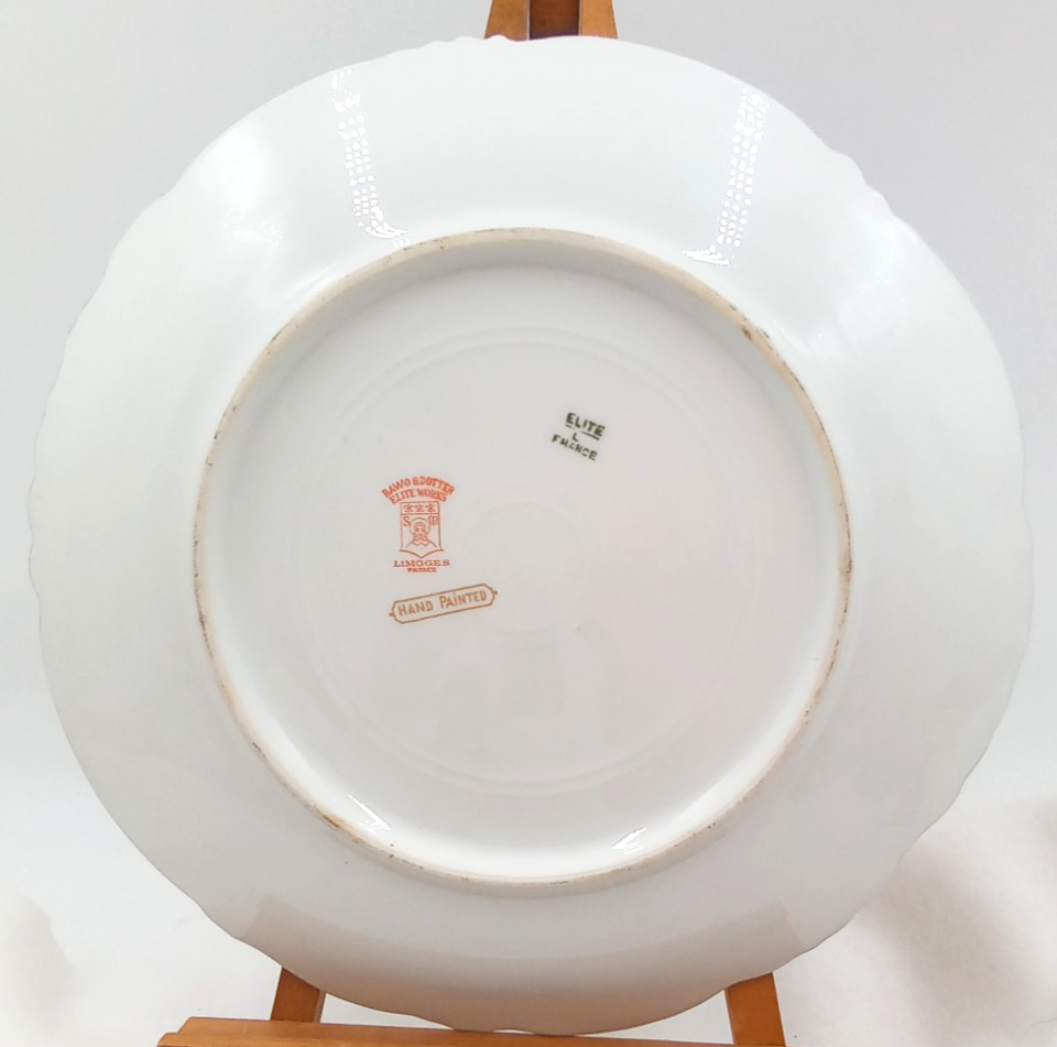 Bawo & Dotter Elite Works Plate Limoges France Gold Poppies Porcelain ...