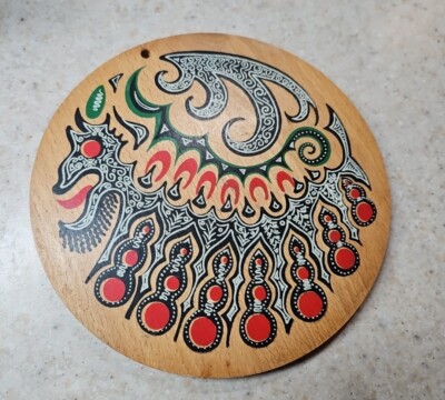 Dragon Wall Plaque Hanging Wall Art Trivet Asian Decor Wooden | eBay