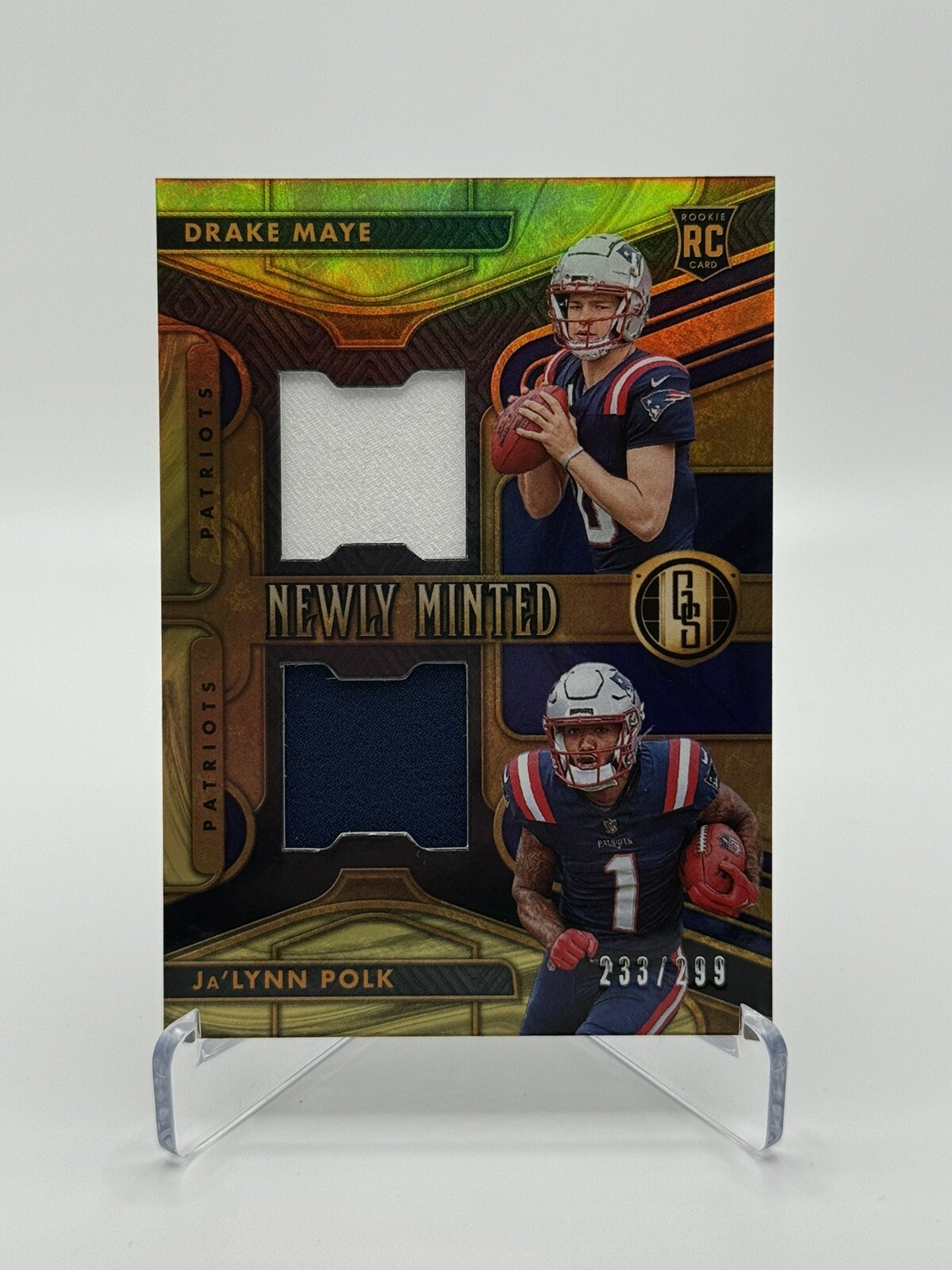 2024 Panini Gold Standard Drake Maye Ja'lynn Polk Dual Patch #/299 ...